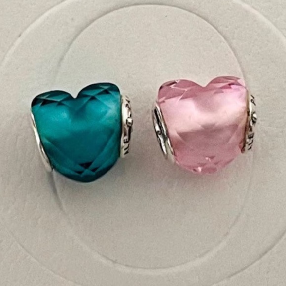 Pandora | Jewelry | Pandora Shapes Of Love Charm Set | Poshmark